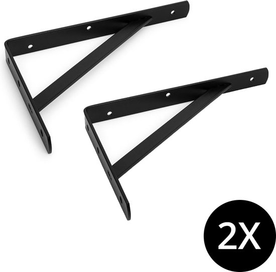 2x Zwarte plankdrager, 330 x 495 mm | bol