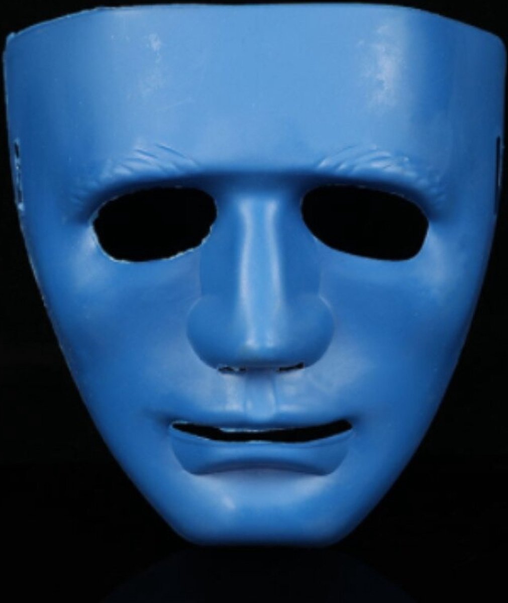 Face Mask – Anoniem Masker – Halloween Party – Blauw | bol.com