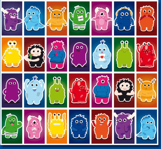 BELONINGSSTICKERS STAM MONSTERTJES | bol