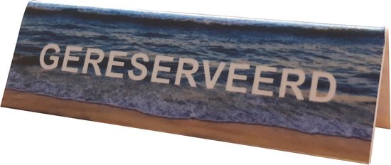 CombiCraft Gereserveerd Bordje Kunststof met zee en strand thema - 5 ...