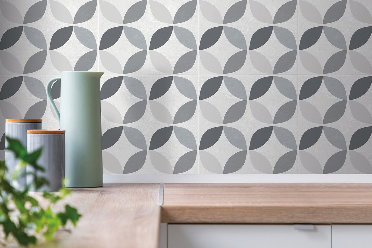 Zelfklevende geometric style decor vinyl wandtegels, geschikt voor ...