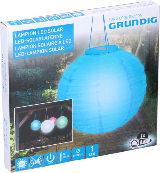 Lampion solar led - Blauw | bol