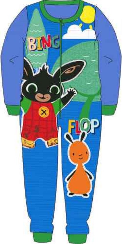 BING onesie - maat 98 - Bing pyjama huispak - groen met blauw | bol.com