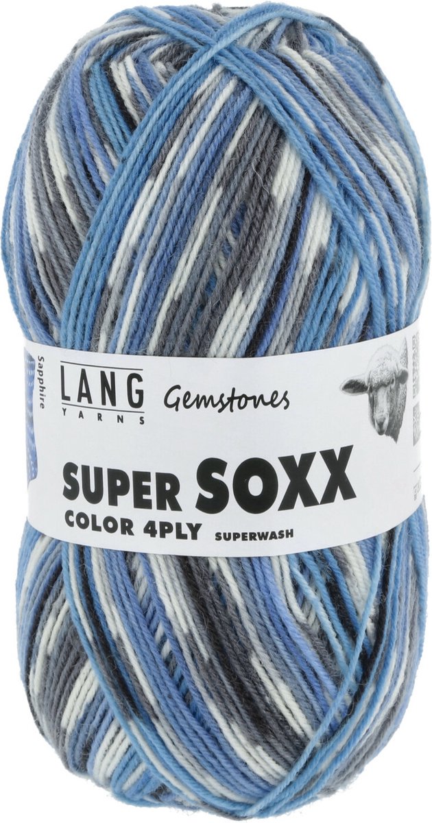 Lang Yarns Super Soxx Gemstones 4 draads 100 gram 0388 | bol.com