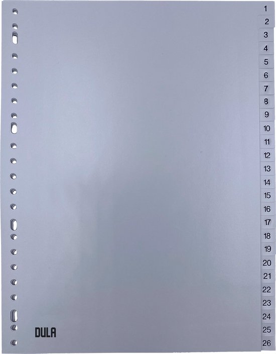 DULA Tabbladen Plastic - 1 tot 52 - A4 - 23 gaten | bol.com