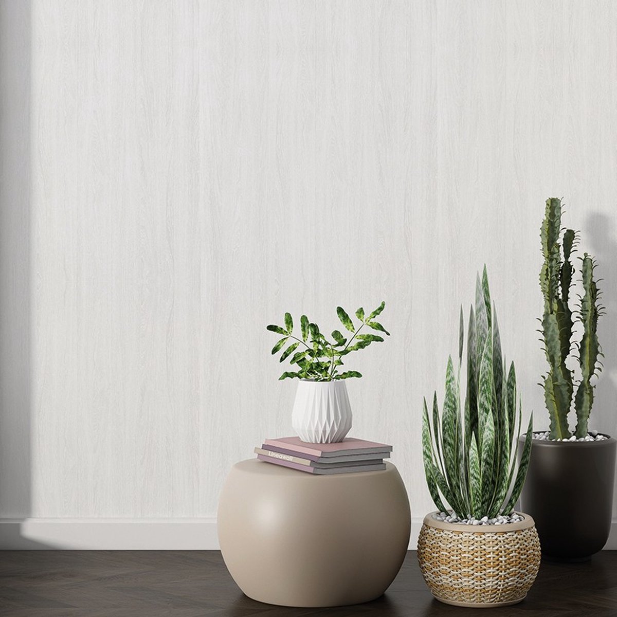 Zelfklevend vinyl behang - White Wood - muurdecoratie | bol.com