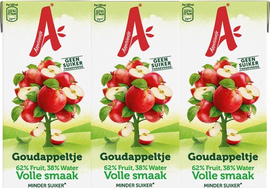 Goudappeltje Appelsientje Appelsap Kleine Pakjes 20cl Tray 24 stuks ...