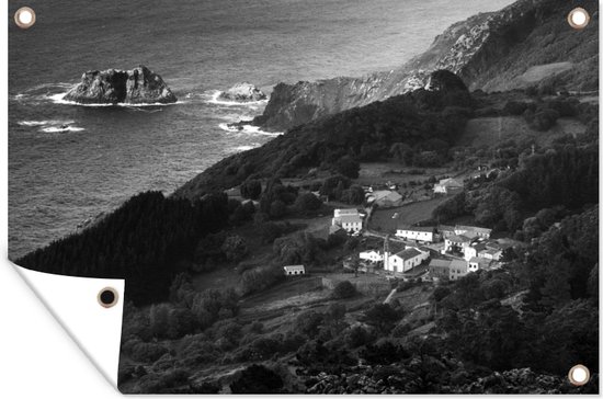 Posters de jardin extérieur Vue aérienne du littoral et d'un paysage de ...