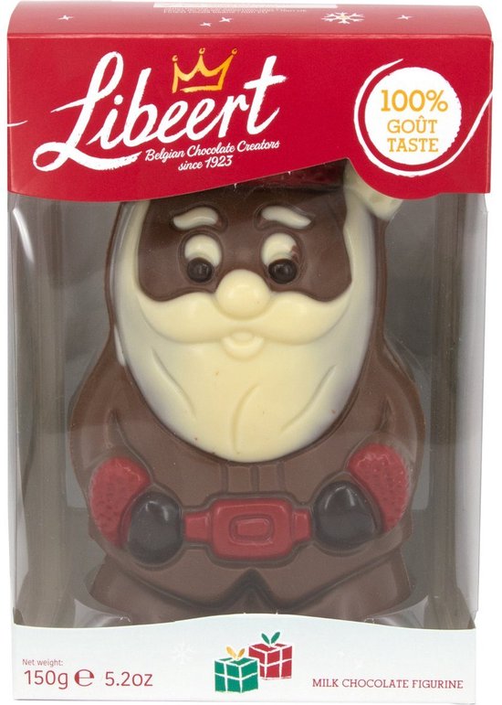 Libeert - Kerstman Melkchocolade - 150 Gram - Kerst Chocolade - Kerst ...