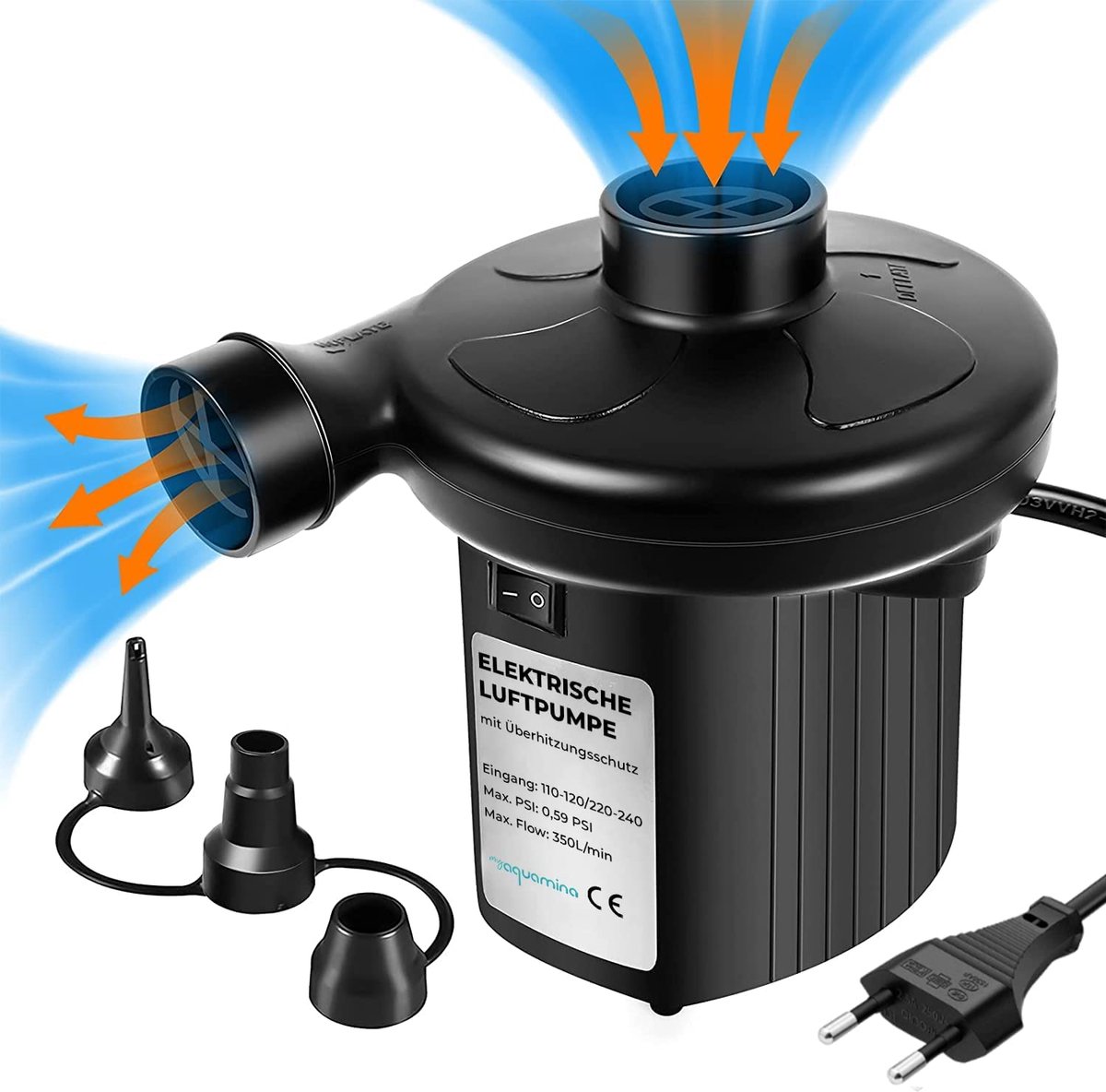 Elektrische luchtbedpomp - Elektrische Pomp - Luchtbed Pomp Opblaasbaar ...