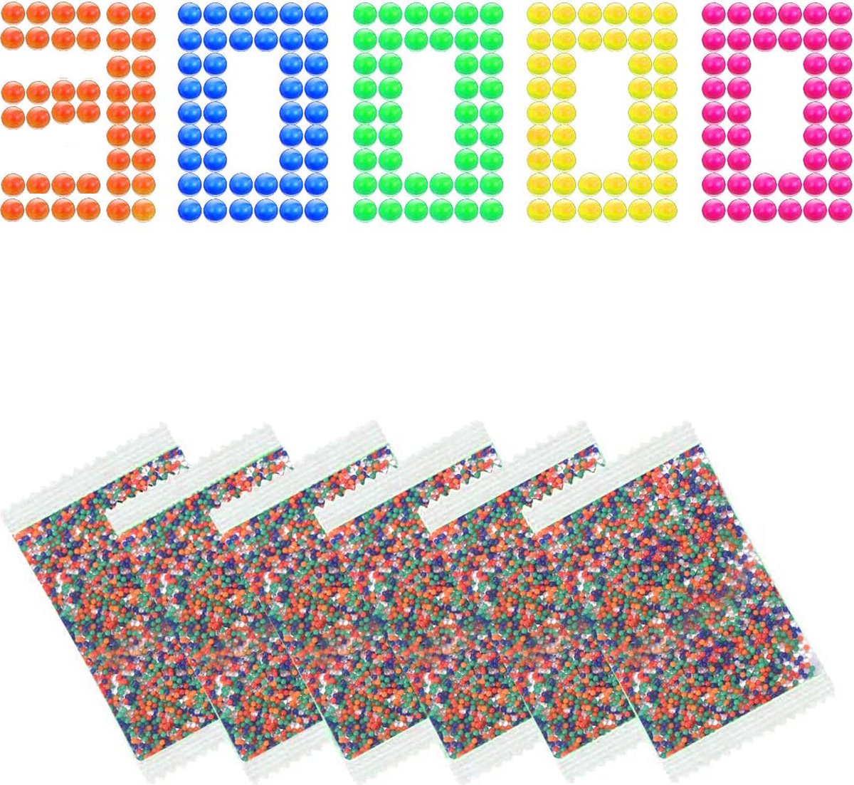 Orbeez 7-8 mm Mixed 30.000 - Waterabsorberende balletjes – Gelballetjes - Waterparels... | bol.com