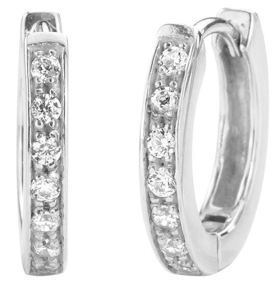 Traveller Oorringen - Dames - Zilverkleurig - Edelstaal - Zirkonia ...