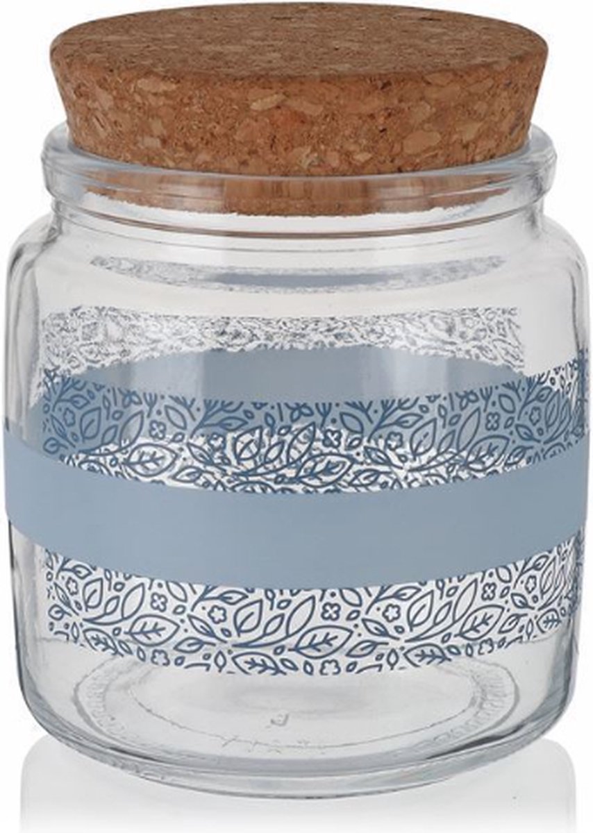 Ornina - 750ml Glazen potjes met kurk - voorraad potjes - kruidenpot ...