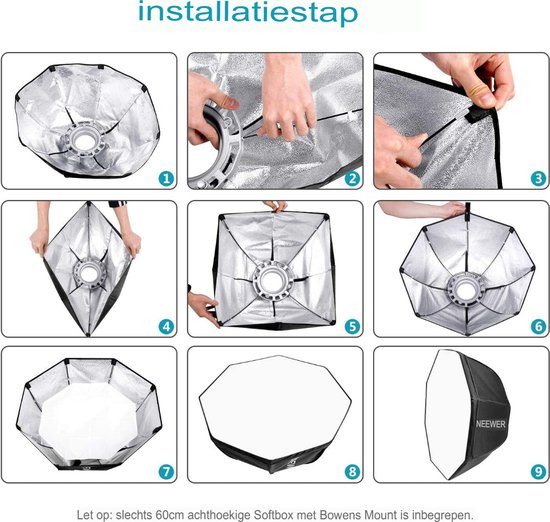 Neewer® - 24inch Octagon Softbox met Bowens - Mount Speedring en Tas ...