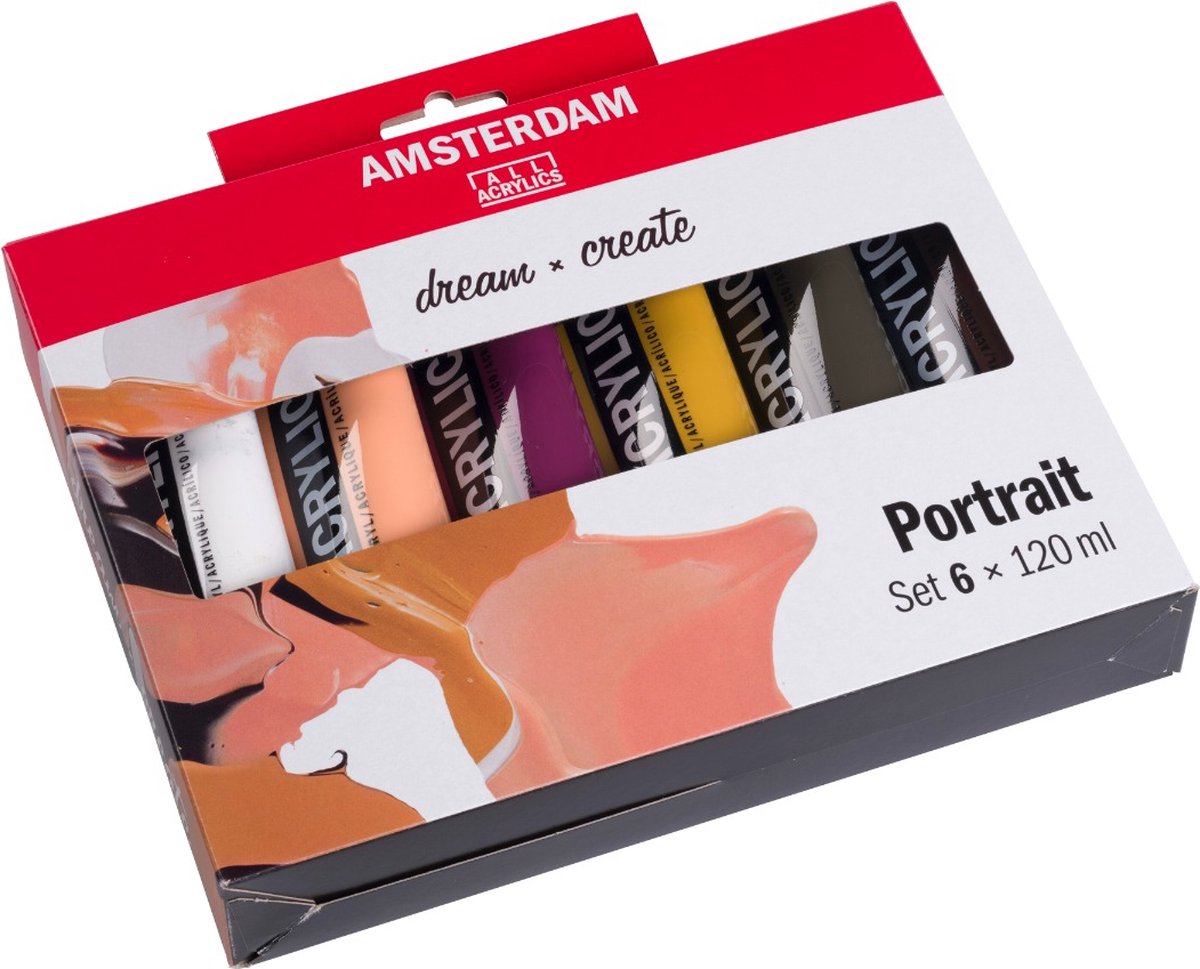 Amsterdam Standard Series acrylverf portret set | 6 x 120 ml | bol