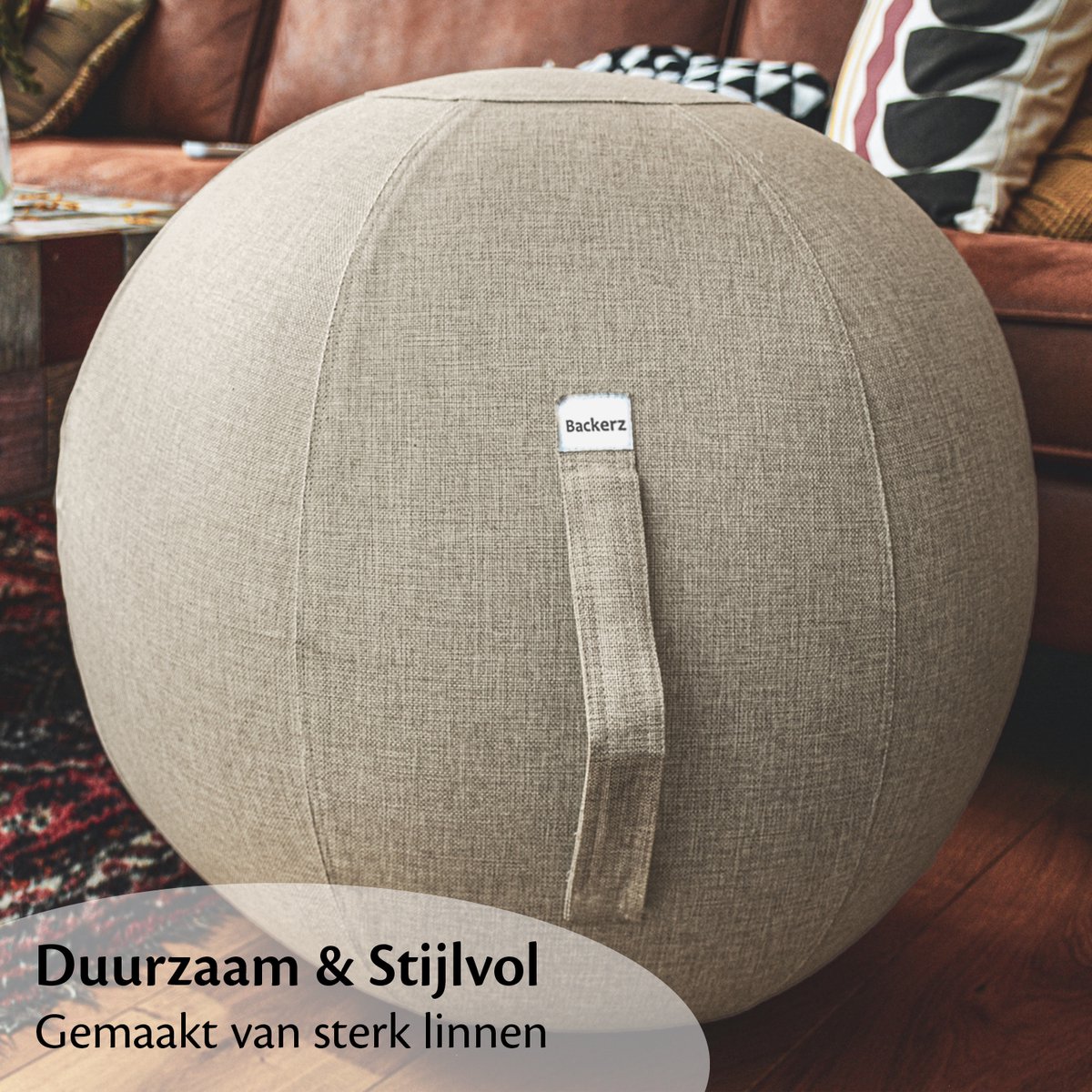 Backerz® Zitbal Kantoor en Thuis 65 CM - Luxe Yoga Bal - Zitballen met ...