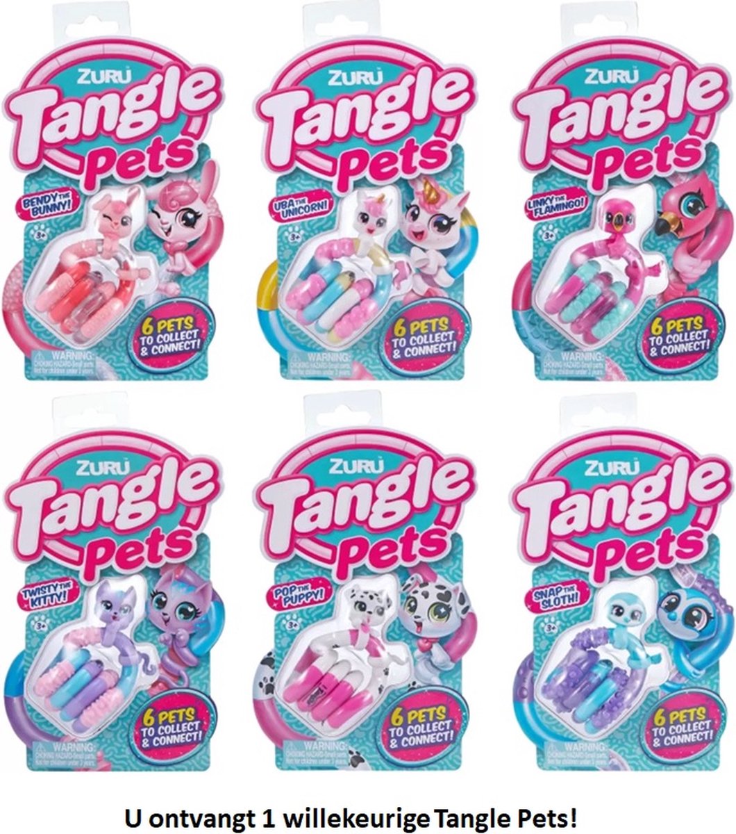 Tangle Pets - 1 exemplaar - Fidget Toy - Voor de hand - Spaar ze ...