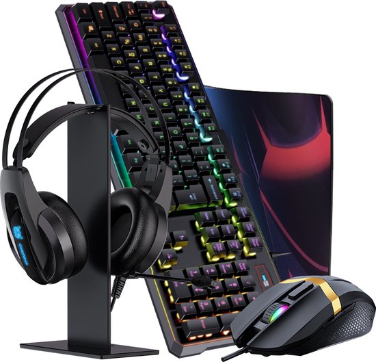 5-in-1 Pro Gaming Set - Gaming PC - Gaming Muis - Gaming Toetsenbord ...