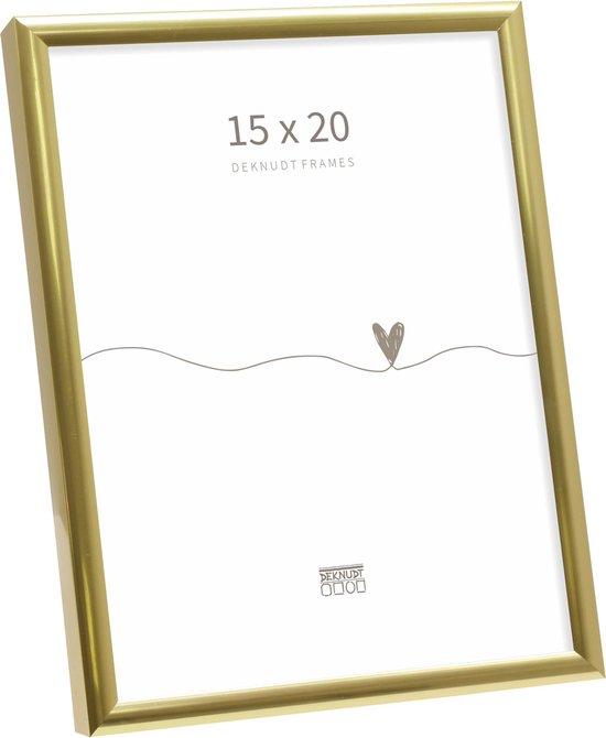Deknudt frames fotolijst S027A4 - smal goudkleurig aluminium - 15x20 | bol