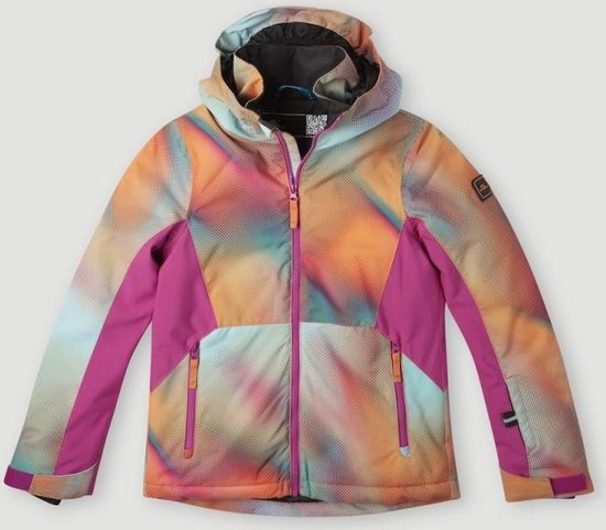 O'Neill Jas Girls LITE AOP JACKET Dark Blue Fade Halftone 176 - Dark ...