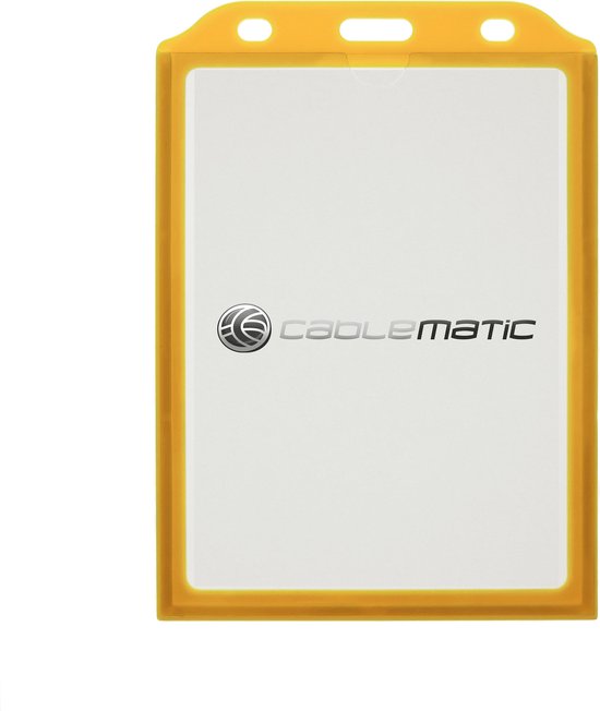 PrimeMatik - Plastic hoes voor ID-kaart verticaal ID B7 88x120mm geel | bol