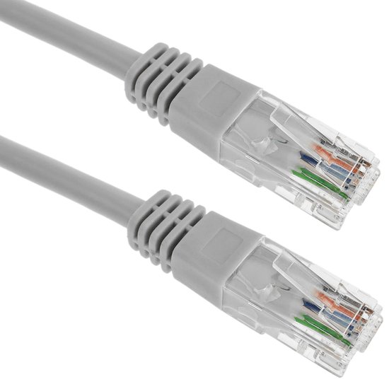BeMatik - 5 m grijze Cat.5e UTP crossover Ethernet-netwerkkabel | bol