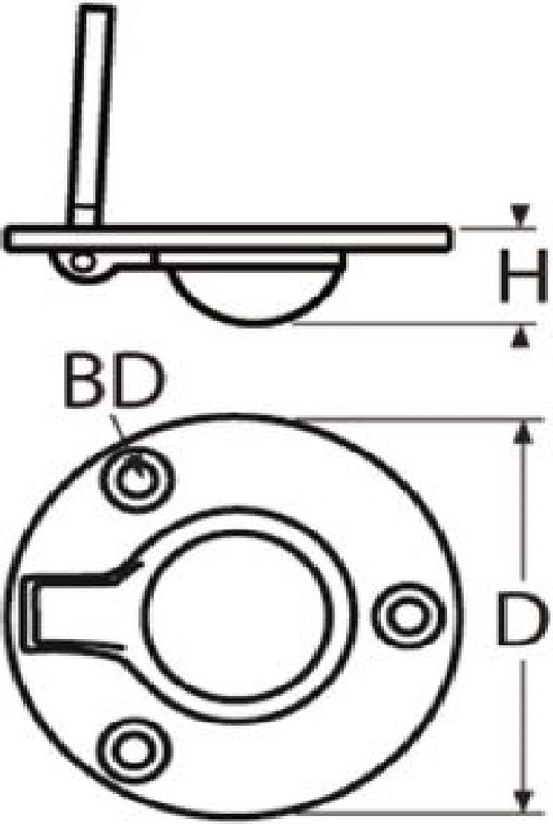 Luikring Rond - 50mm - Rvs 316 Gepolijst | bol.com