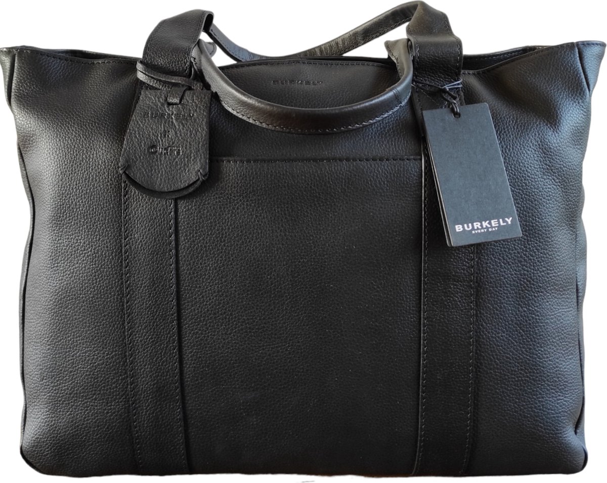 Burkely-luiertas-leder-leer-zwart-laptoptas-kwaliteit | bol.com