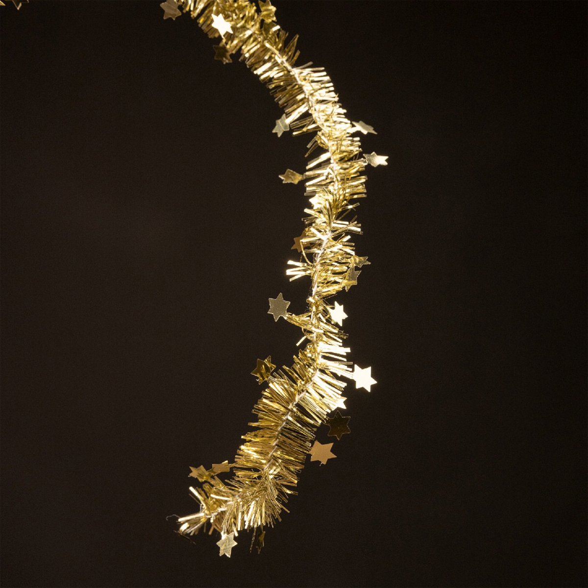 Kerstslinger - 700 cm - Goud - Met sterren | bol