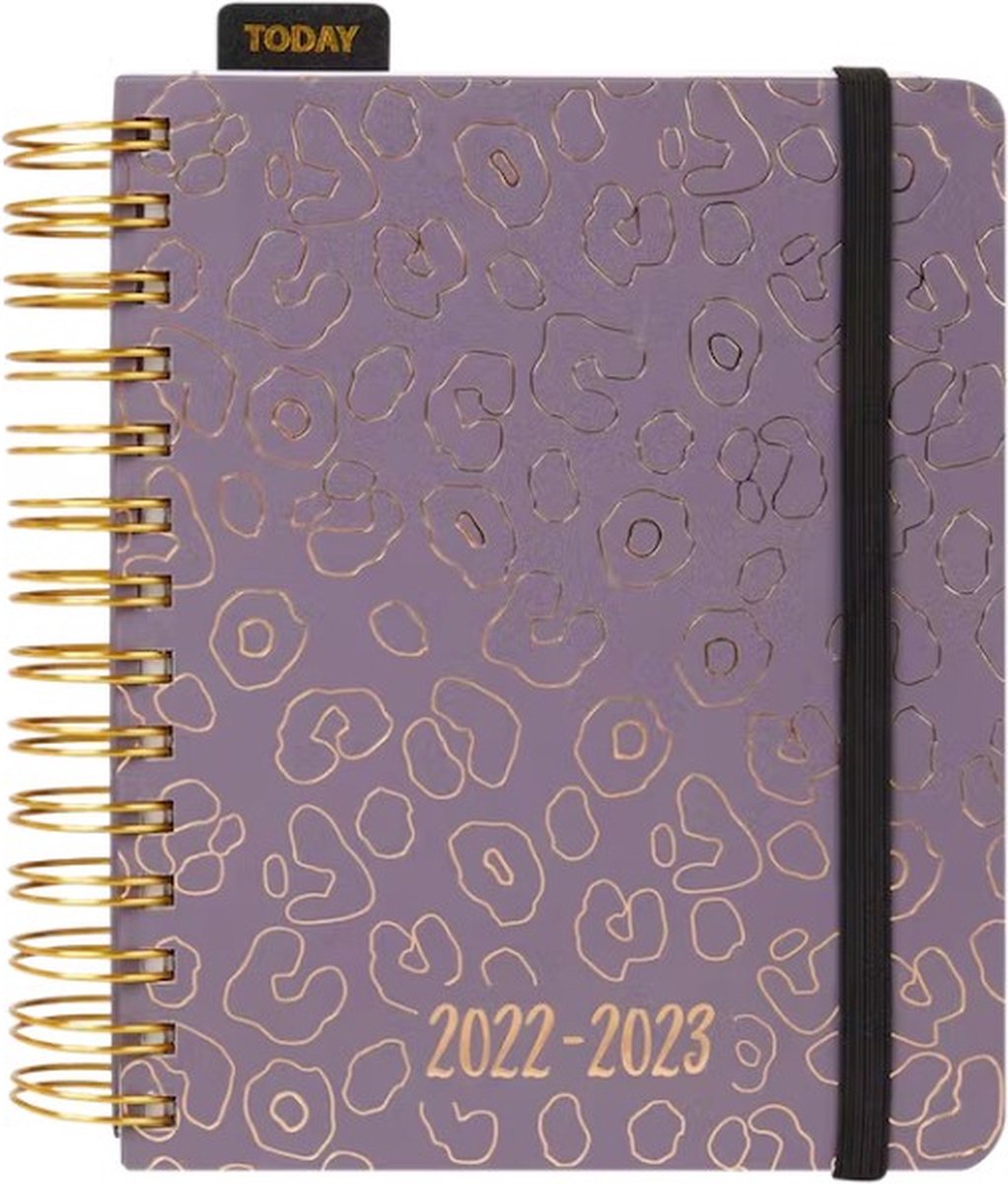 Agenda 2022-2023 - Paars / Goud - Karton / Papier - 15 x 19 x 2,5 cm ...