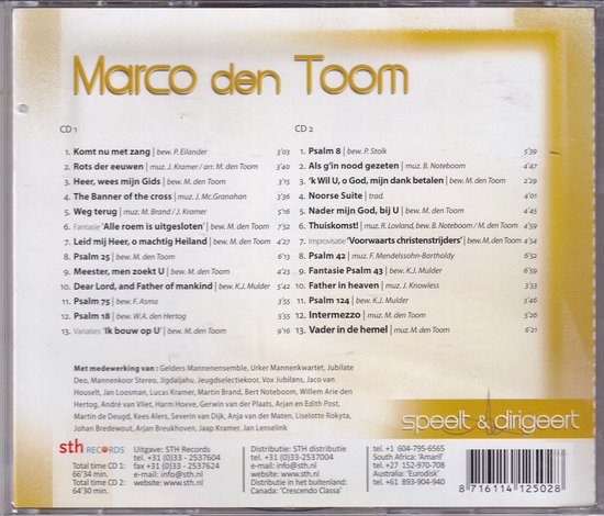 Marco den Toom speelt en dirigeert - Diverse koren en artiesten, Marco ...