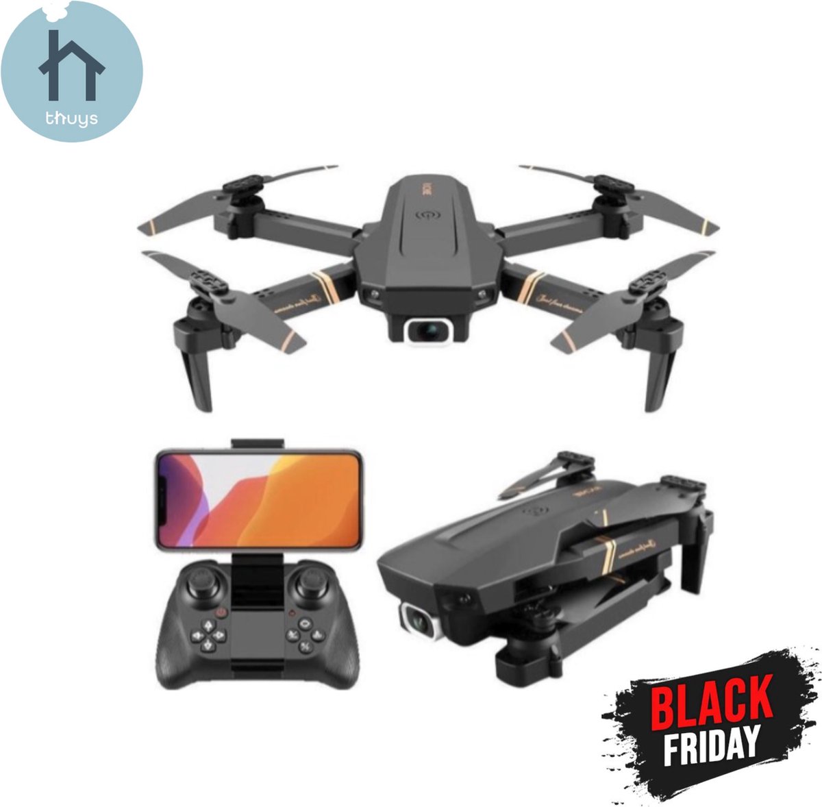 Thuys Drone - 4K Dual camera - Mini Drone - Drone met Camera - Mini ...
