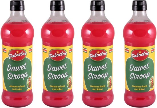 Paloeloe® | 4 x 500 ml Dawet Siroop | Javaanse kokosdrank | Limonade ...