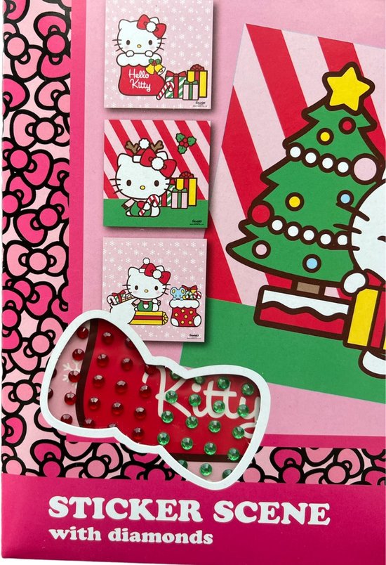 Hello Kitty Kerst Sticker Scene - Hello Kitty Diamond Stickers ...