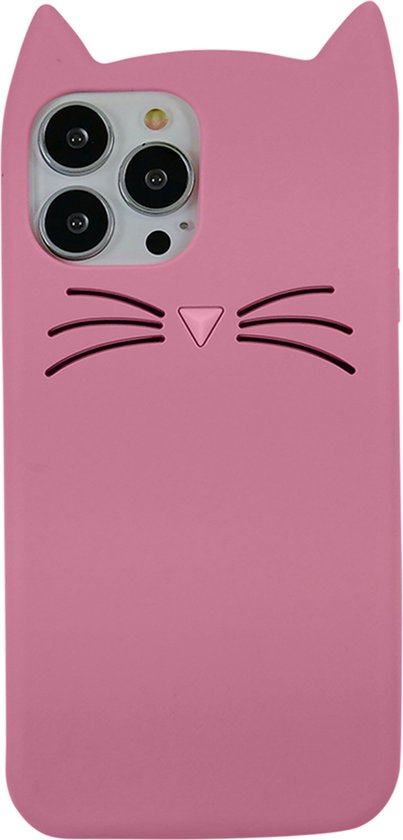 Peachy Schattige kat siliconen hoesje geschikt voor iPhone 13 Pro ...