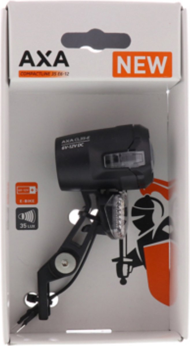 AXA Compactline 35 - Fietslamp voorlicht - LED Koplamp - Steady - Auto ...