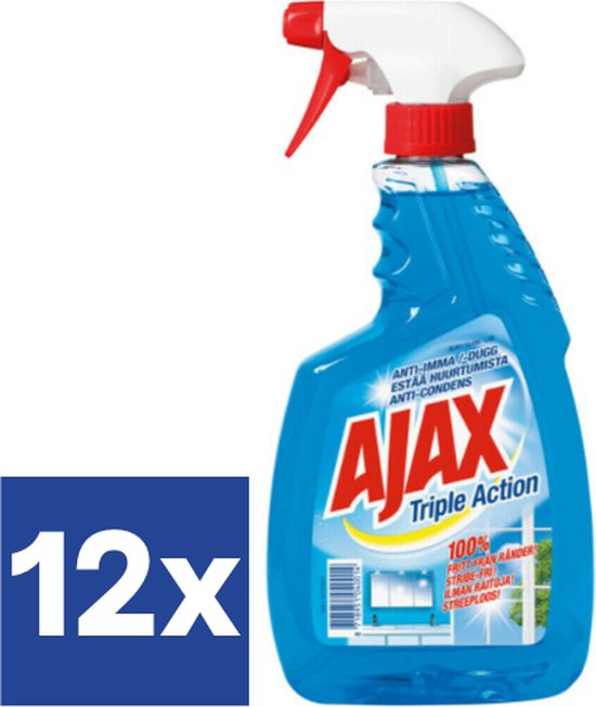 Ajax Glasreiniger Spray (Voordeelverpakking) - 12 x 750 ml | bol