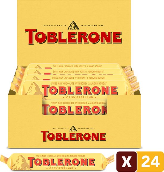 Toblerone chocoladereep - 50g x 24 | bol