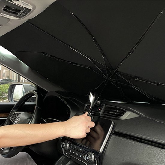 Zonnescherm / autoparaplu - Binnenkant Voorruit Auto - Opvouwbaar ...