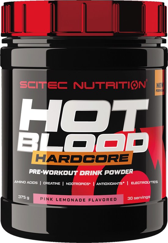 Hot Blood Hardcore Pre-Workout (Pink Lemonade - 375 gram) - Scitec ...