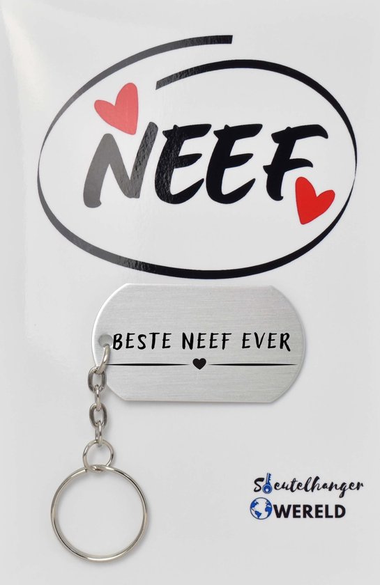 Beste neef ever Sleutelhanger inclusief kaart - neef cadeau - neef ...