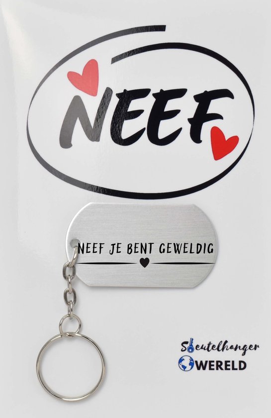 Neef je bent geweldig Sleutelhanger inclusief kaart - neef cadeau ...