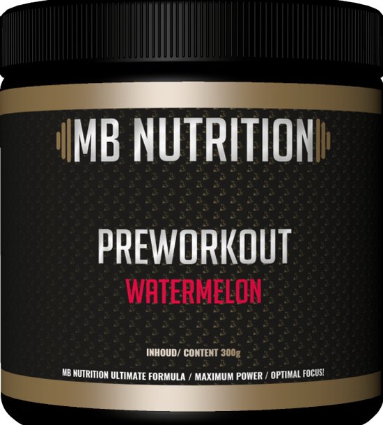 MB NUTRITION - Pre Workout - 300G - Watermeloen - (30 doseringen) | bol