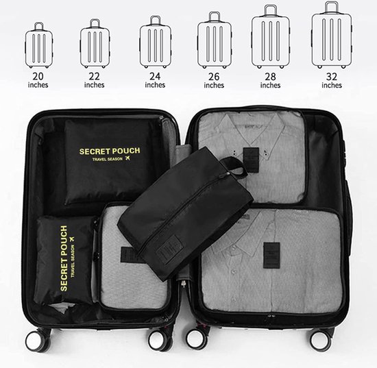 Packing Cubes Set Kleding Organizer Voor Reis Koffer Opbergzakken Voor ...
