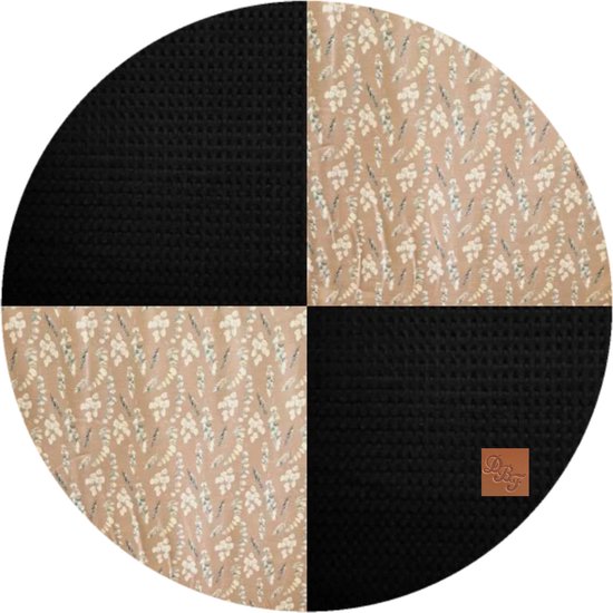 Boxkleed rond zwart met takjes | bol