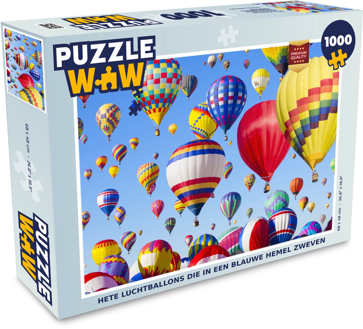 Puzzel Luchtballon - Kleuren - Patroon - Legpuzzel - Puzzel 1000 ...