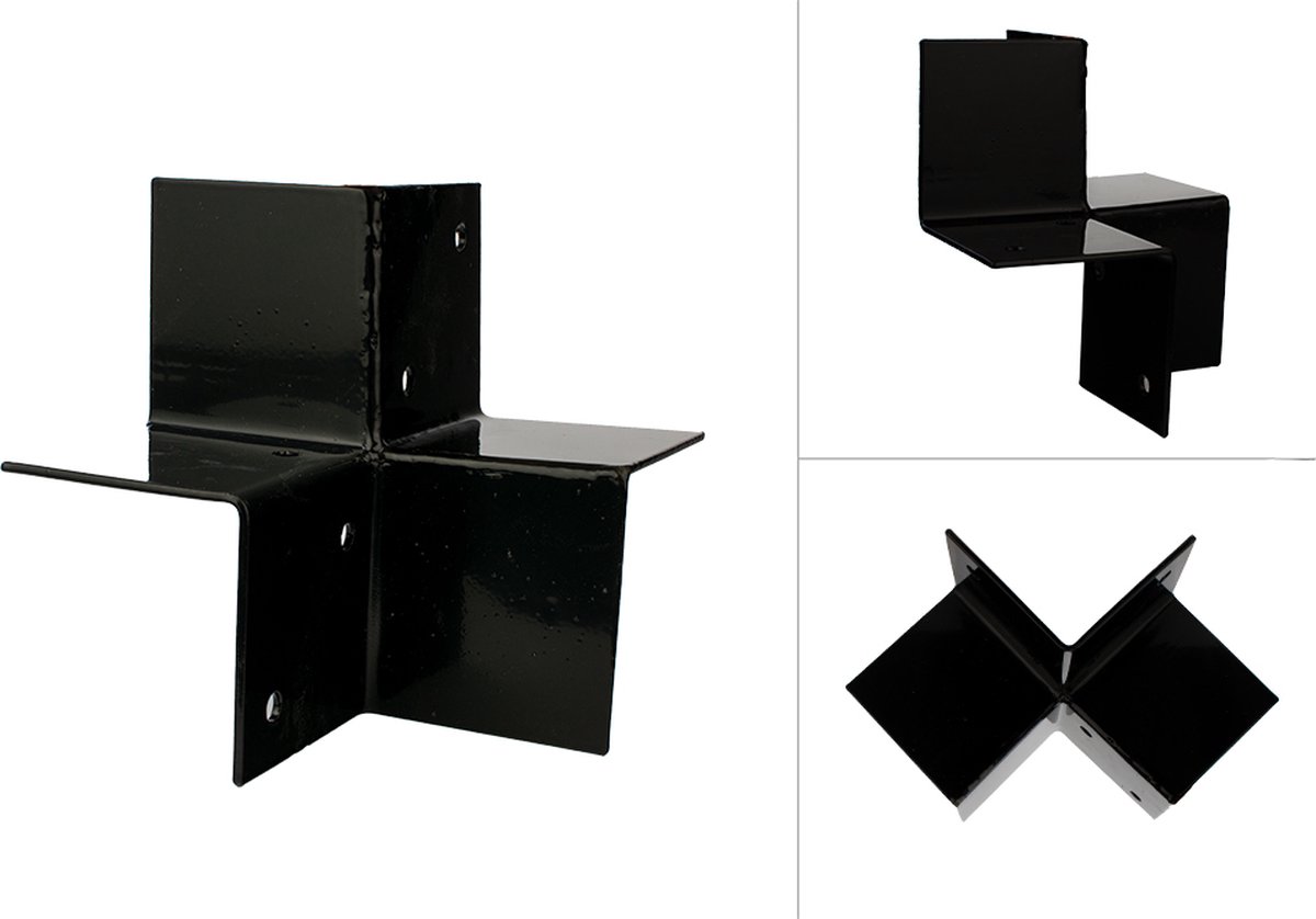 Wovar Pergola Hoekverbinding Zwart voor 9 x 9 cm balken met ...