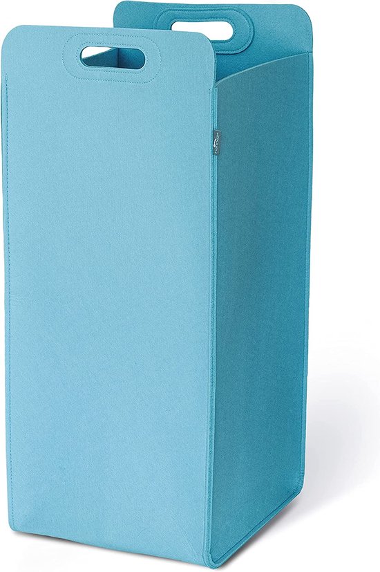 HENNEZ Wasmand van vilt smal inklapbaar - waszak groot voor vuile was ...