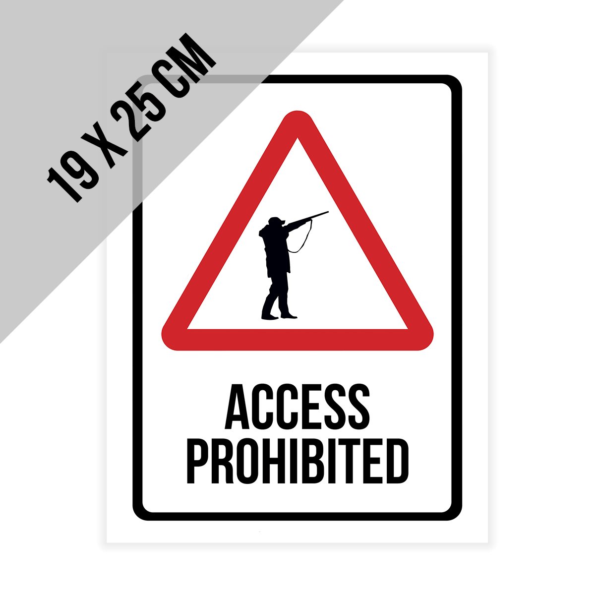 Pictogram/ bord | "Acces prohibited" | 19 x 25 cm | Dikte: 1 mm | Jacht ...