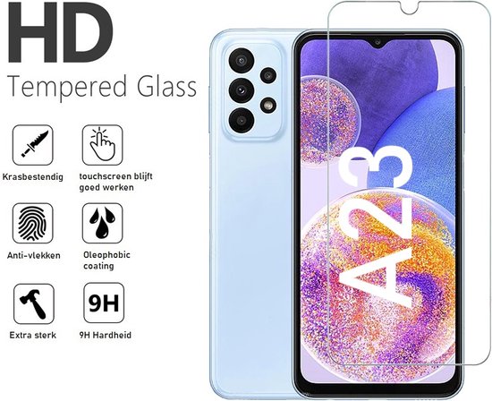 Screenprotector Geschikt Voor Samsung Galaxy A23 - Glasplaat | Tempered ...